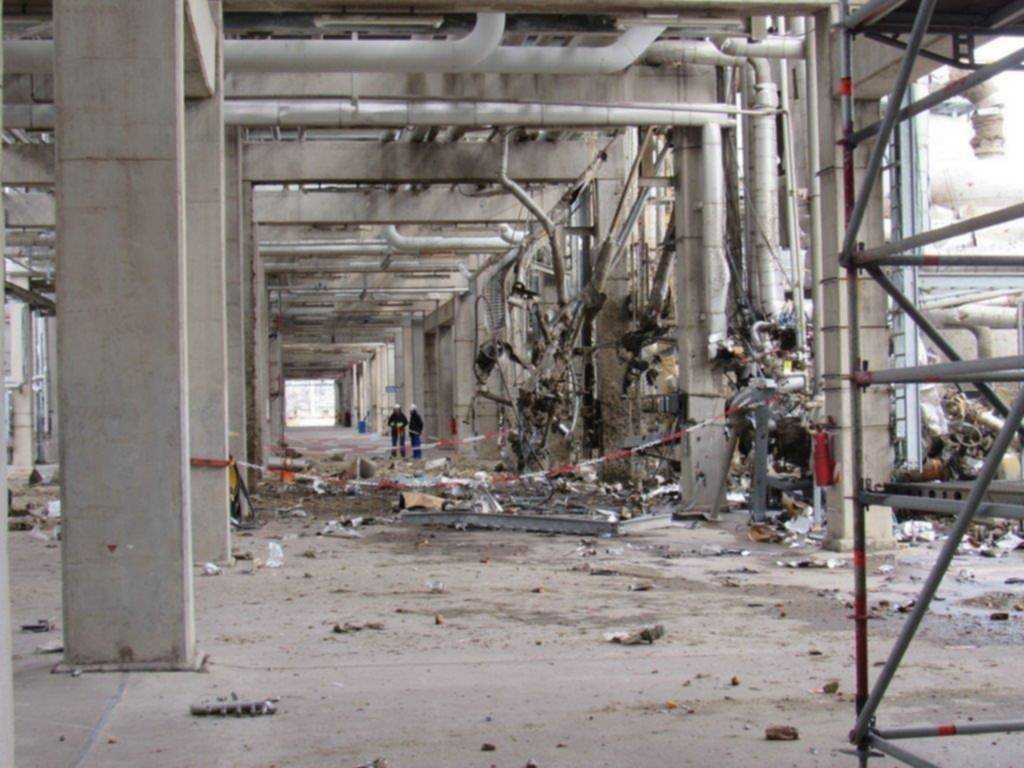 Las primeras imágenes de cómo quedó el lugar de la explosión en Dow